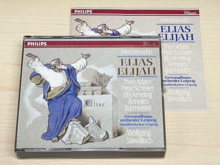 【駱克二手古典CD】MENDELSSOHN SAWALLISCH 厚盒2CD 西德銀圈版BY PDO 解說&紙盒黃斑 封底微污漬 CD1多處透光 無IFPI | Yahoo拍賣