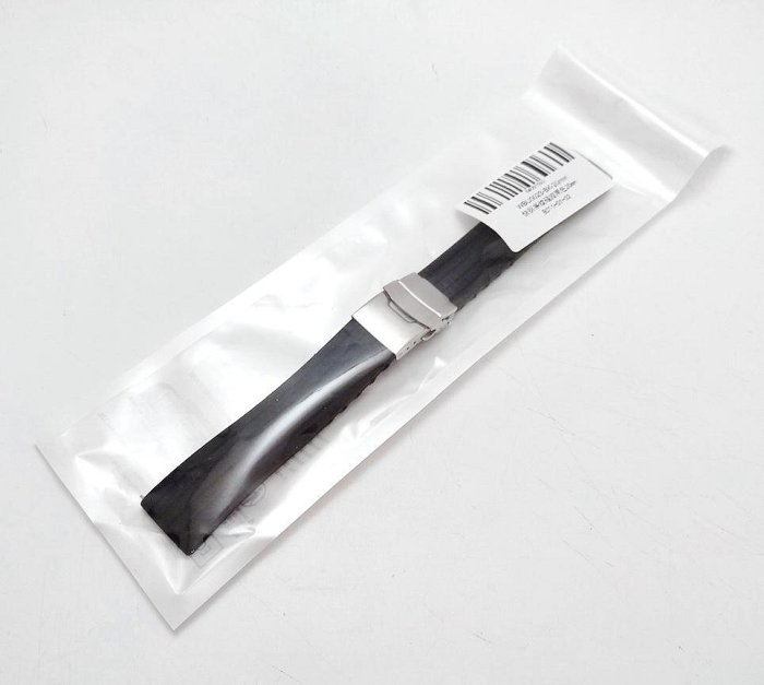【timekeeper】 全新20mm矽膠不鏽鋼扣錶帶+內建錶耳針(黑色) | Yahoo拍賣