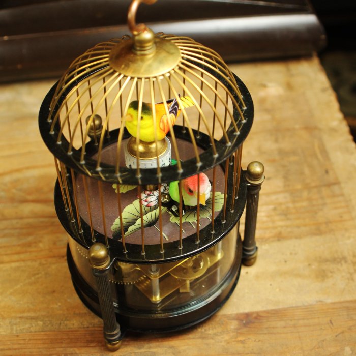 【桑園の】早期收藏 黃銅鳥籠 機械鐘 古裝飾 賞品 (委託品) Q 8006 A01 | Yahoo拍賣