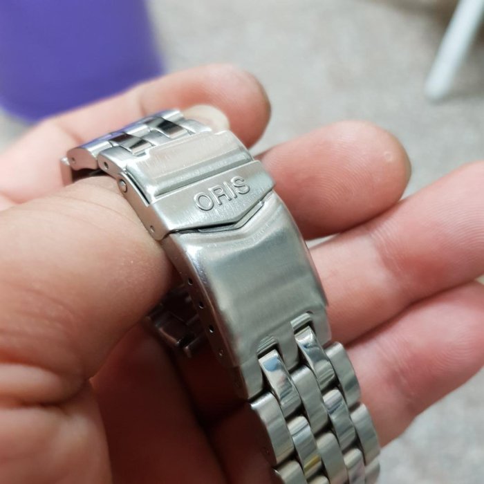 7510 ☆ ORIS 原廠 實心錶帶 18mm 全不銹鋼 F2 水鬼錶 潛水錶 | Yahoo拍賣