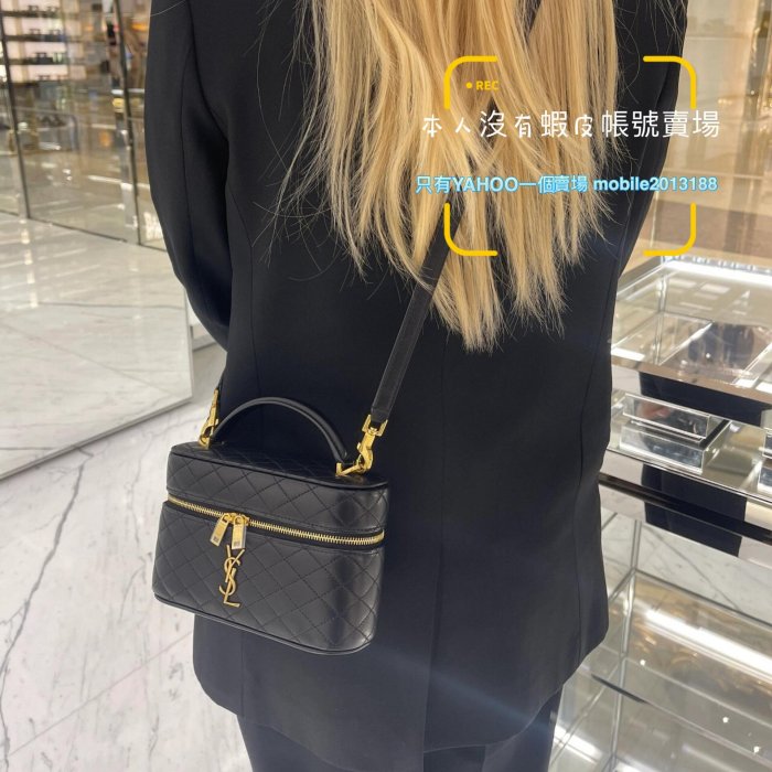 有貨可接 新款 全新正品 SAINT LAURENT 聖羅蘭 YSL 小羊皮 766731 GABY VANITY BAG 迷你款 復古化妝盒 ...
