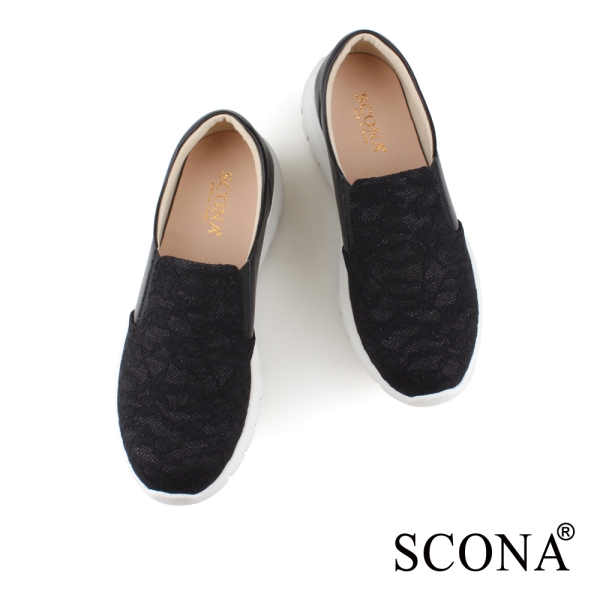 SCONA 蘇格南 輕量樂活舒適休閒鞋 黑色 7397-1 | 厚底鞋 | Yahoo購物中心