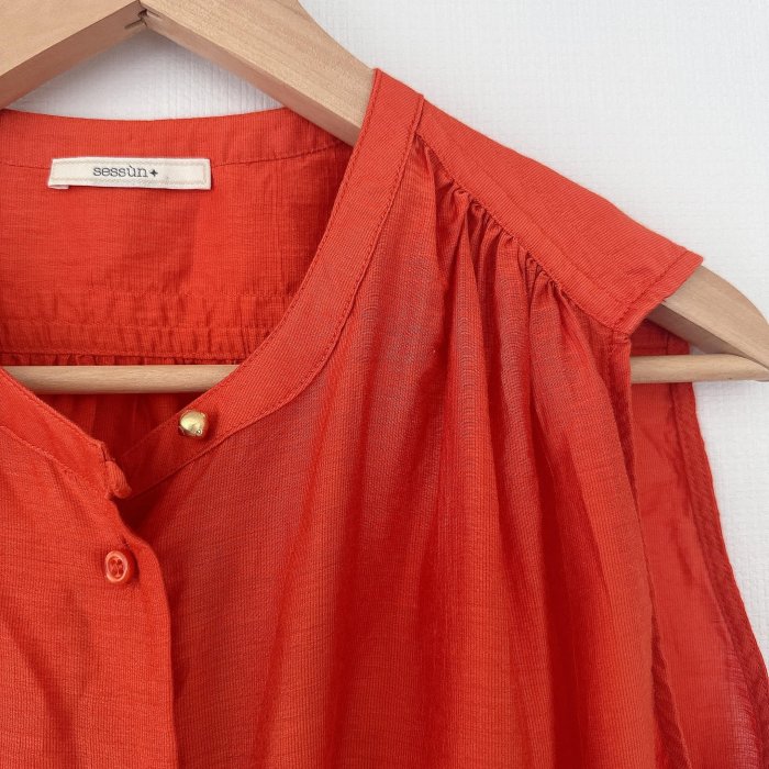 🍊SESSUN 清涼無袖襯衫 Sandro maje Isabel marant suncoo massimo dutti 一元起標 ...