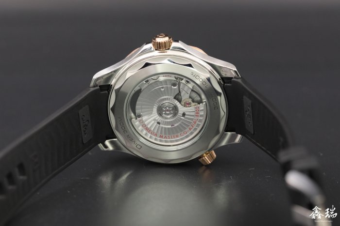 【鑫瑞鐘錶】9成88新 Omega 歐米茄 Seamaster 海馬 21022422001002 不鏽鋼 玫瑰金 黑面 42mm 自動上鍊 ...