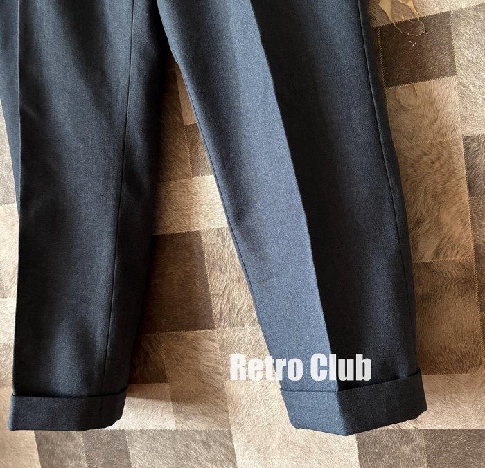 Retro CLUB【一元起標】【二手】1999年 英軍公發軍品 英國皇家空軍 No.2 西裝褲 灰藍色 W25515 | Yahoo拍賣