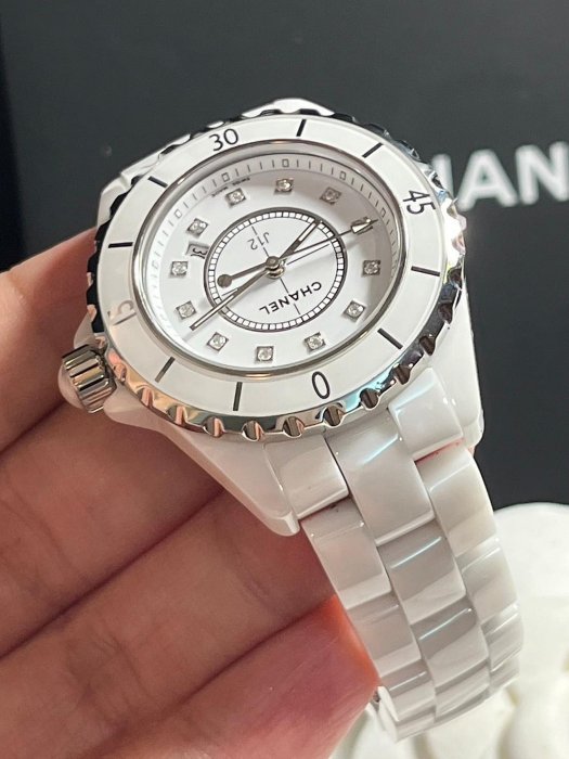 CHANEL J12 白陶瓷 12鑽 33mm | Yahoo拍賣