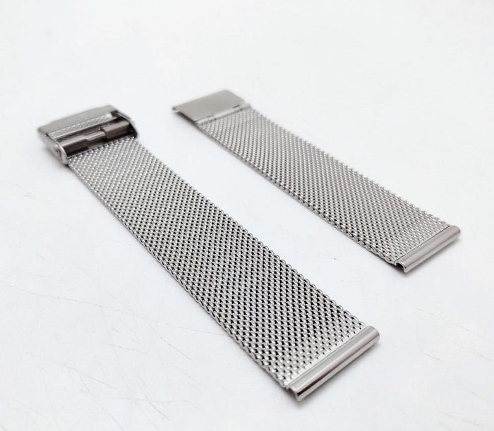 【timekeeper】 全新20mm不鏽鋼錶帶/米蘭帶+拆錶帶工具+錶耳針(銀色) | Yahoo拍賣