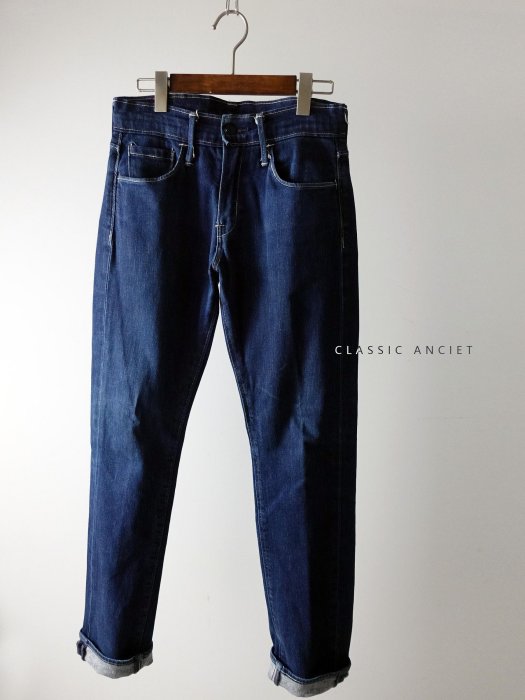 CA 美國品牌 LEVI'S 513 深藍仿舊 小直筒 彈性低腰牛仔褲 29腰 一元起標無底價C418 | Yahoo拍賣