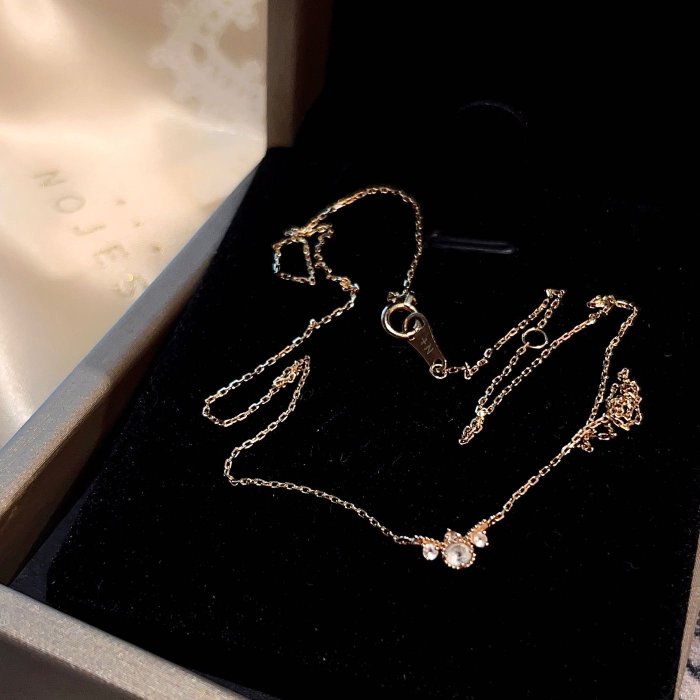 日本專櫃品牌 Nojess輕珠寶Agete 10K黄K金 典雅古典小巧宮廷風天然托帕石一體成形墜鍊項鍊 細緻鏈閃亮 限定輕奢侈 昂頸鏈氣質雅緻鎖骨鏈 k金項鍊 | Yahoo拍賣