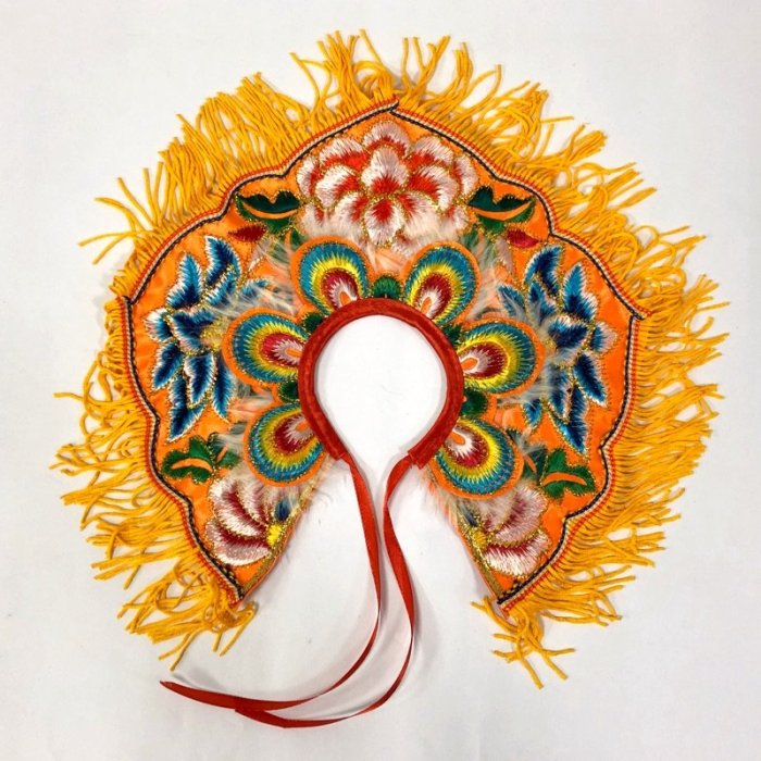 橘色披肩/雙層/1尺3神明穿/媽祖/天上聖母/地母娘娘/瑤池金母/九天玄女/神明披肩 | Yahoo拍賣