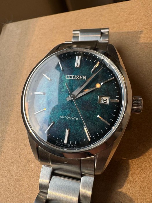 （售出留念） 星辰 Citizen NB1060-12L 銀箔漆面 自動上鍊機械錶 雙皮帶+鋼帶 | Yahoo拍賣