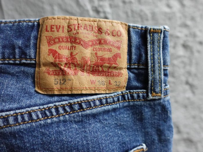 CA 美國品牌 LEVI'S 512 藍系仿舊 合身窄管 彈性牛仔褲 36腰 一元起標無底價E171 | Yahoo拍賣