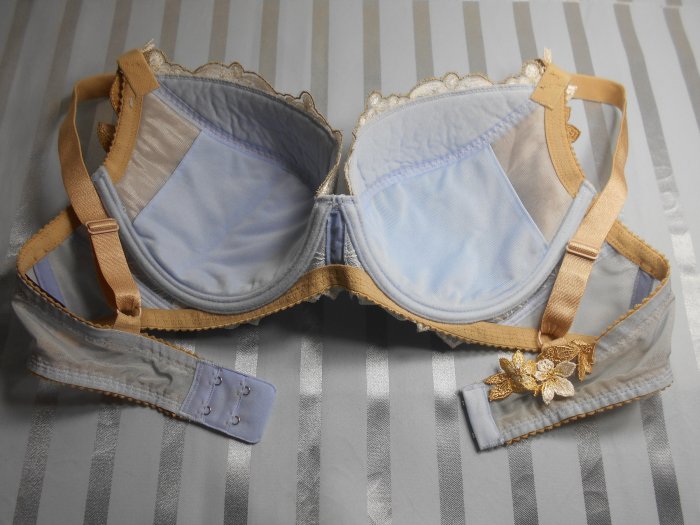 女【華歌爾~莎露】浪漫藍美麗蕾絲繡花迷人內衣80F/36F~100元起標~標多少賣多少~ (9A55) | Yahoo拍賣