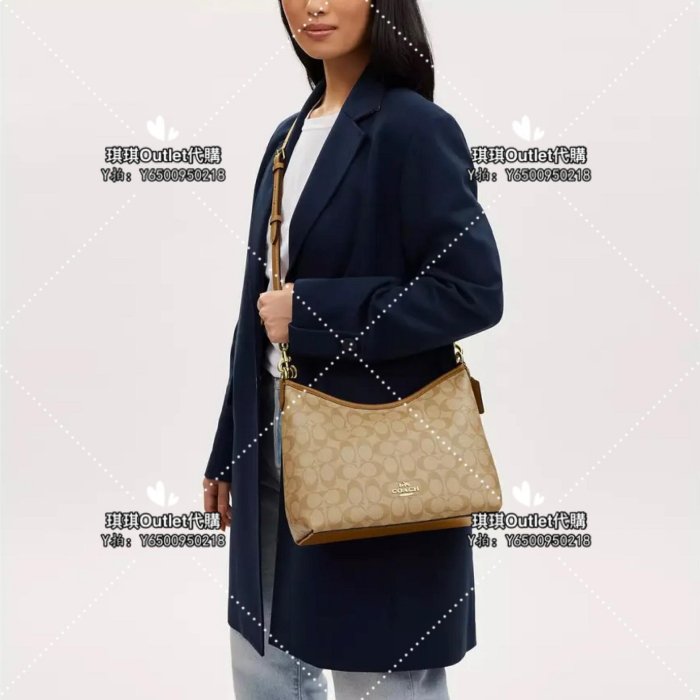琪琪Outlet代購 Coach CR149 奶茶配色女士托特包 流浪包 斜背包 單肩手提包 附代購憑證 | Yahoo拍賣
