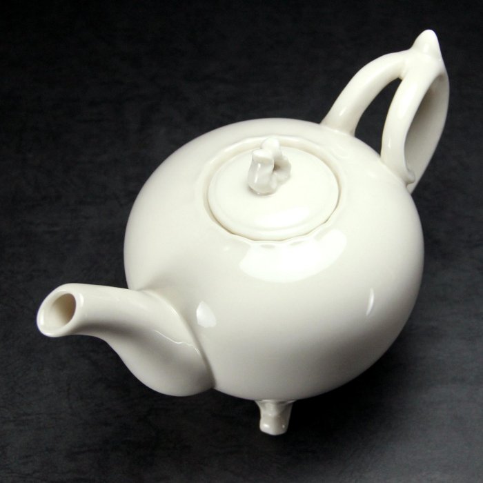 【桑園の】 白瓷茶壺 牙白四足單泡茶壺 大號單泡茶壺 K 4105 | Yahoo拍賣