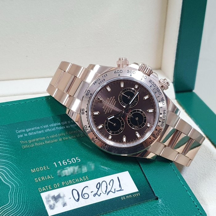 ROLEX 勞力士 116505 Daytona 2021/06 18K永恆玫瑰金 超夯熱門巧克力面盤 大眾當舖B403 | Yahoo拍賣