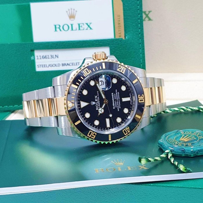 【大眾名錶】 Rolex 勞力士 116613LN Submariner 半金黑水鬼 2018/06 大眾當舖B720 | Yahoo拍賣