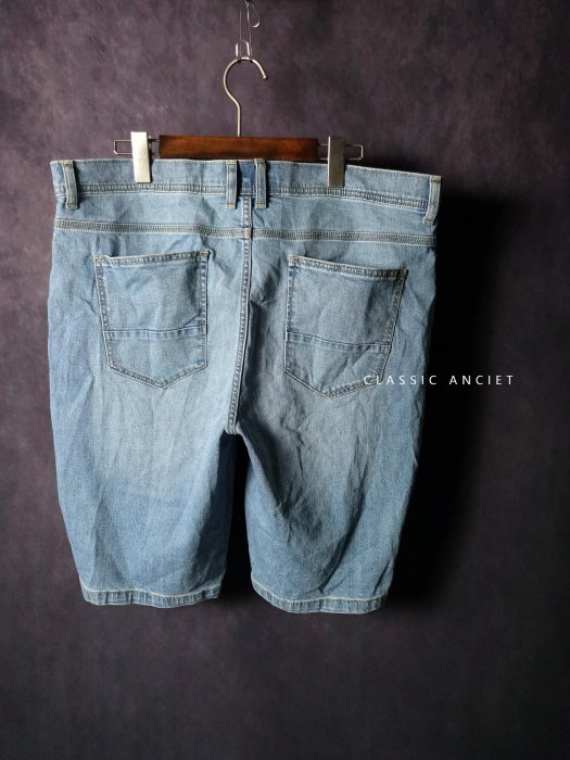 CA 台灣品牌 NET 全新 淺藍刷紋 彈性牛仔短褲 38腰 一元起標無底價C696 | Yahoo拍賣