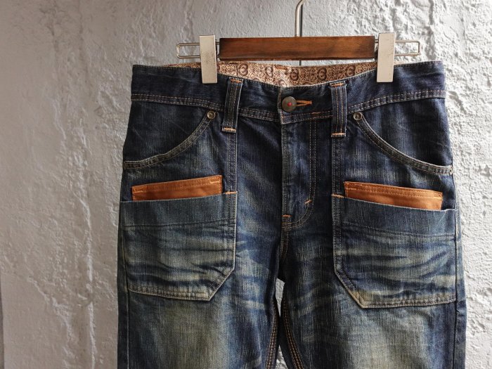 CA 愛德恩 EDWIN 藍系仿舊刷紋 直筒 牛仔褲 32腰 一元起標無底價E265 | Yahoo拍賣