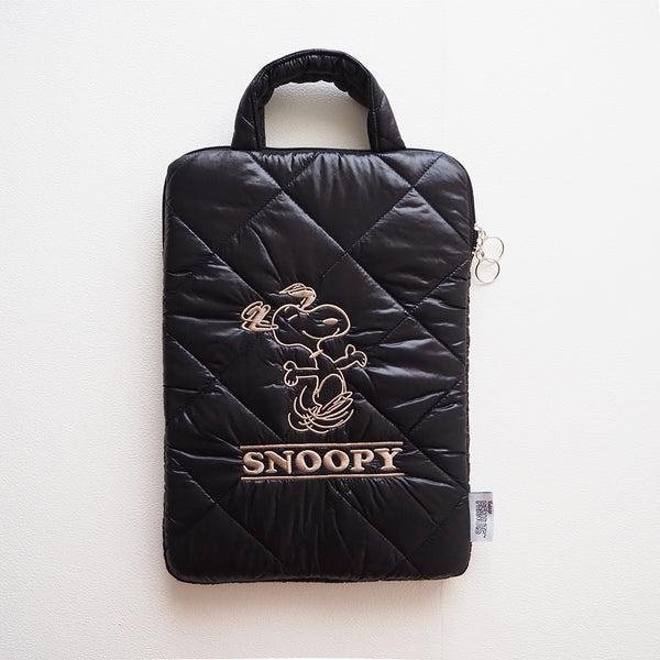 乾媽店。日本 heming's 史努比 質感尼龍泡棉 簡約筆電托特包 防震 緩衝 外出 手提包 snoopy | Yahoo拍賣
