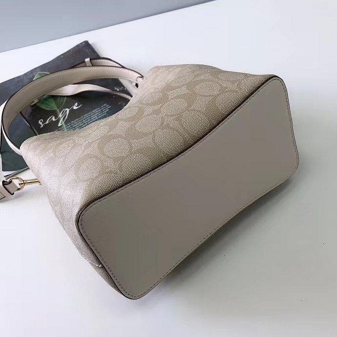 【小怡代購】全新 COACH 2312 美國正品代購新款女士經典PVC配牛皮小號水桶包 手提包 單肩斜跨包 超低直購 | Yahoo拍賣