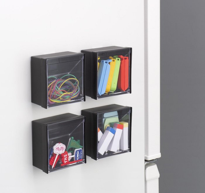 【日本製】【inomata】現貨 磁吸收納盒 冰箱磁鐵收納 小物收納盒 大款／小款 兩色 | Yahoo拍賣