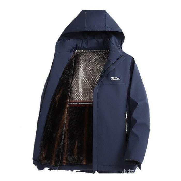 【MAN+男裝】秋冬石墨烯外套男冬季外套棉衣爸爸裝加絨保暖外套防寒外套戶外衝鋒衣登山外套防風外套夾剋加厚棉服男休閒運動外套連帽上衣 | Yahoo拍賣