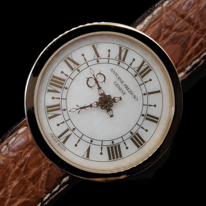 [雅痞公社]趣味收藏Antoine Preziuso安東尼斐修18K金自動上鍊機械錶,底蓋刻有梗圖-W0133 | Yahoo拍賣