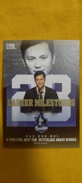 2024 CPBL KCM11 高國輝 完美輝擊 生涯回顧 2015-16二屆年度外野手最佳十人 限量/228張 | Yahoo拍賣