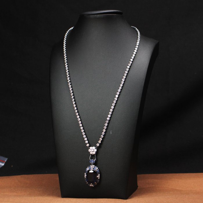 【桑園の】10克拉 大顆 超美藍寶石 硬度9 寶石項鍊 (委託品) Q 7023 A01 | Yahoo拍賣