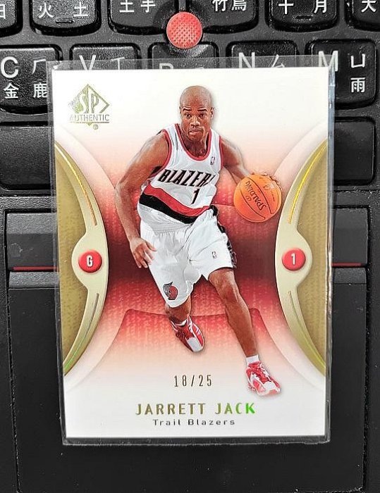 2006-07 SP Authentic Jarrett Jack Gold 金版限量25張特卡 SPA 高比例老卡 拓荒者隊 | Yahoo拍賣