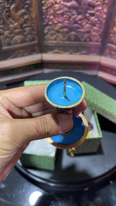 景泰藍燭台精品 成雙特惠1360元 快遞到付 全新附原包裝 13cm高出口創匯好物 | Yahoo拍賣