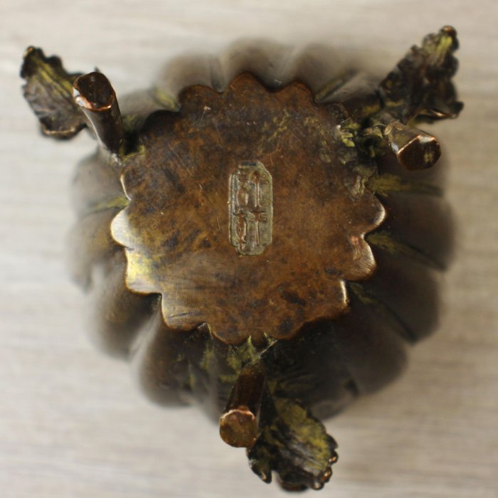 【桑園の】香道具 銅雕 357g 精美南瓜 瓜藤三足 款 許軒 薰香爐 銅香爐 P 5206 | Yahoo拍賣