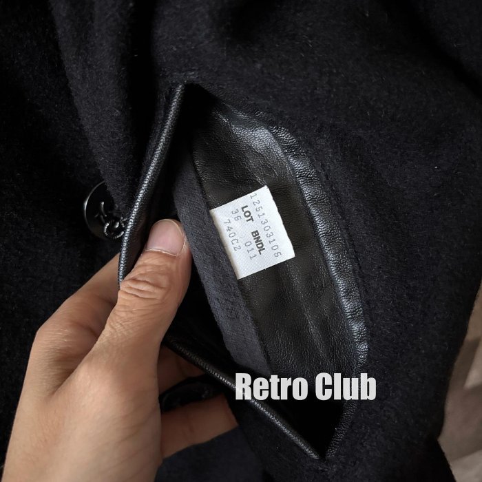 Retro CLUB【一元起標】【二手】美國品牌 Schott 740C Peacoat 美國製 黑色 羊毛 海軍雙排扣短大衣 C25708 | Yahoo拍賣