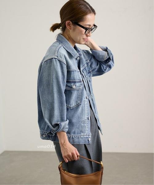 ｜The Dood Life｜日本 Spick & Span FRAMeWORK / 知性方廓形 精細水洗單寧色 魅力牛仔外套 | Yahoo拍賣