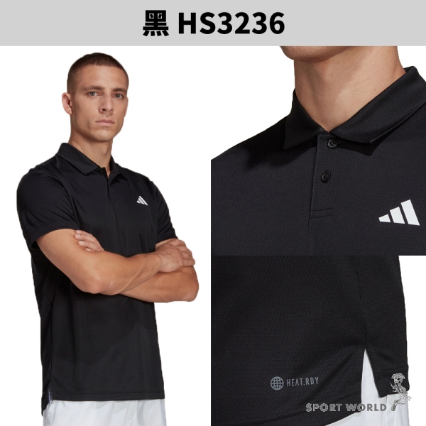【下殺】Adidas 短袖POLO衫 男裝 排汗 黑/藍/白【運動世界】HS3236/HS3237/HT7182 | adidas ...