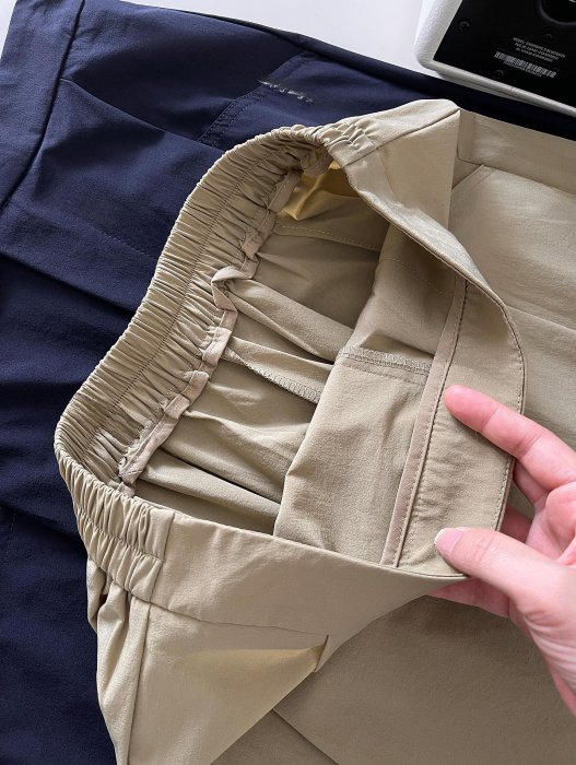 Hello V 休閒百搭純色超薄舒適寬褲*深藍卡其*【P0510-127】 | Yahoo拍賣