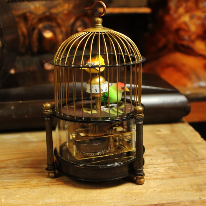 【桑園の】早期收藏 黃銅鳥籠 機械鐘 古裝飾 賞品 (委託品) Q 8006 A01 | Yahoo拍賣