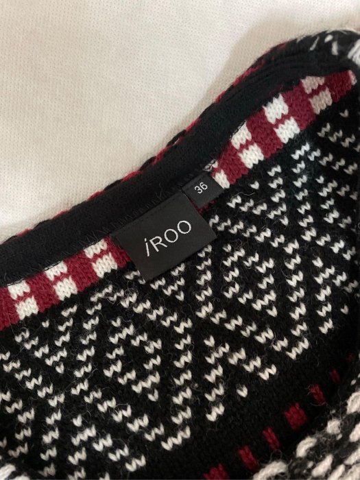 iROO 圓領多色圖騰線條針織毛衣無袖連身裙 / 36 / 0528 | Yahoo拍賣