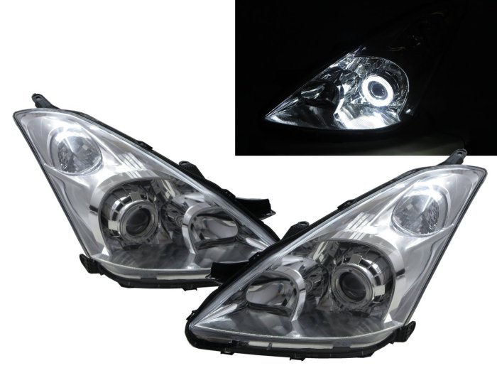 卡嗶車燈 TOYOTA 豐田 WISH Wish AE10 03-05 光導LED天使眼光圈 大燈 電鍍 | Yahoo拍賣