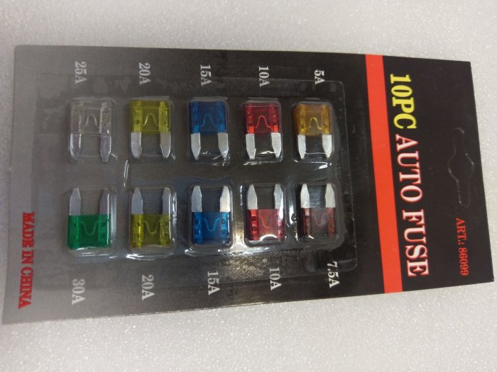 光光賣場~汽車保險絲 機車保險絲 M型保險絲 插式保險絲 線組保險絲 音響保險絲 小 11mm 各安培數 插片保險絲 | Yahoo拍賣