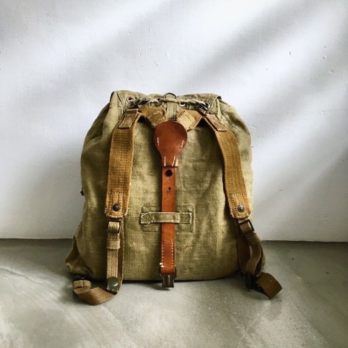 捷克公發 60S Czech M60 Rucksack 軍用後背包 Y字後背帶 厚實純棉帆布 老件 古著 vintage | Yahoo拍賣