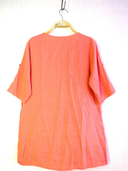 四季熱賣.98起競標︵＊LAURA VERA 橘色七分袖上衣(M)3418 | Yahoo拍賣