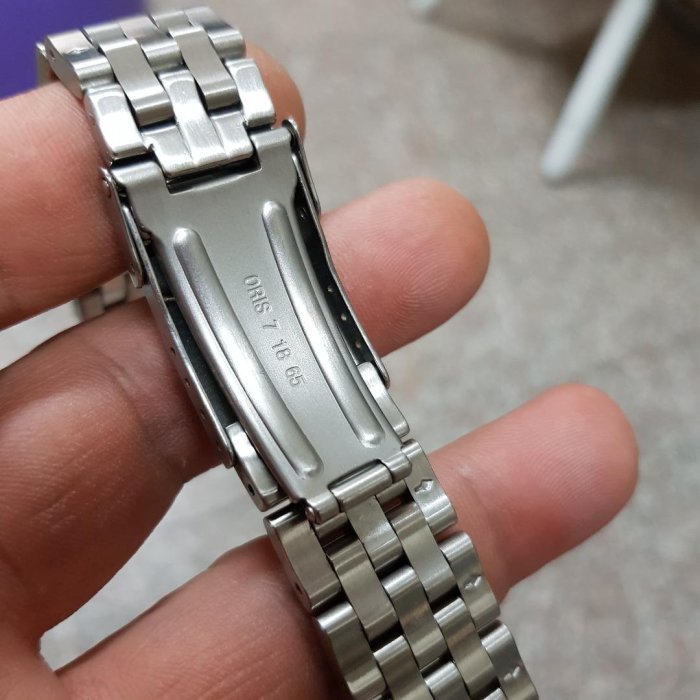 7510 ☆ ORIS 原廠 實心錶帶 18mm 全不銹鋼 F2 水鬼錶 潛水錶 | Yahoo拍賣