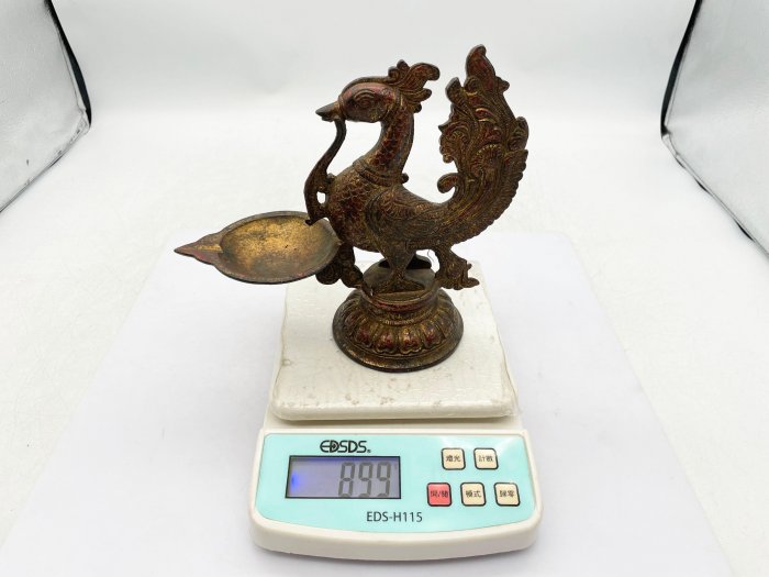 (小蔡二手挖寶網) 早期 銅鎏金 鳳凰燭台 燭台 雕工精細 銅雕 擺件 有重量 收藏品 總重量約899g 行家自行鑑定 商品如圖 100元起標 無底價 | Yahoo拍賣