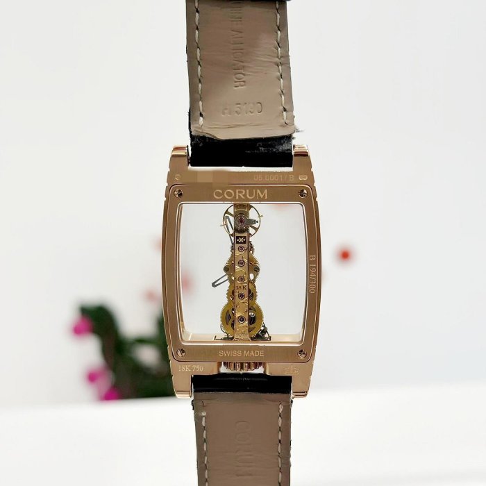 金運名錶當舖 CORUM 崑崙 金橋 750玫瑰金 上鍊32*41 單錶現貨Y41 | Yahoo拍賣