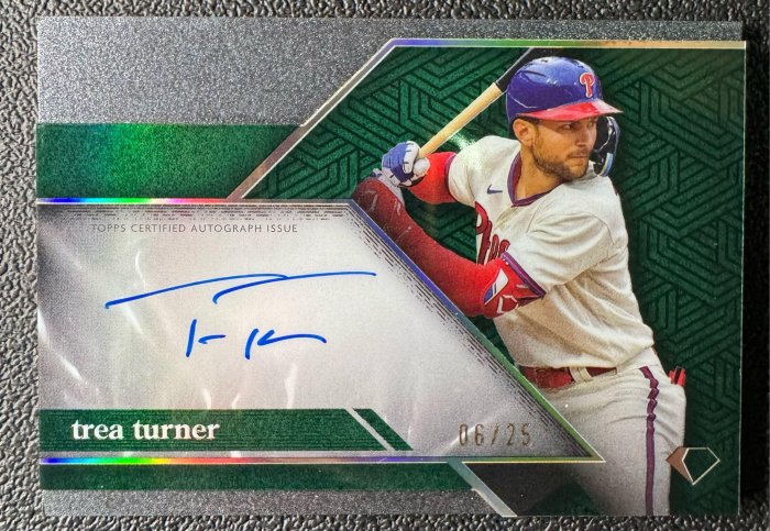 費城人Trea Tuner 2024 Topps Diamond Icons 卡面簽 （限量25張） | Yahoo拍賣