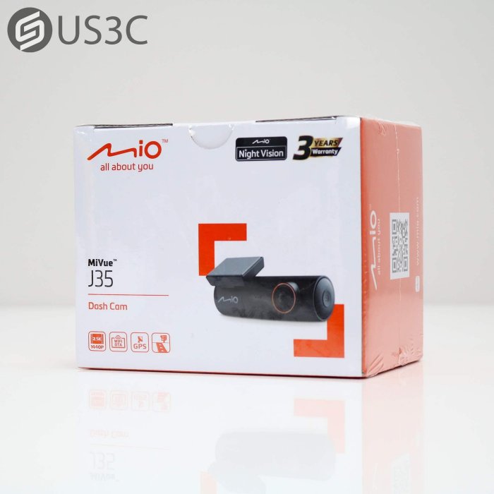 【US3C-小南門店】【一元起標 全新未拆】Mio MiVue J35 行車紀錄器 2.5K 30fps錄影 GPS測速照相警告 內置Wi ...