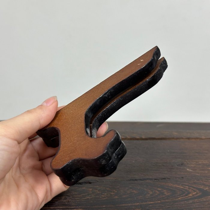 【居寶屋】精選木質 5吋 三角架 藝品底座 陳列展示架 盤子架 托架支架 木架Y字架 裝飾擺件 一件一標 B218 | Yahoo拍賣