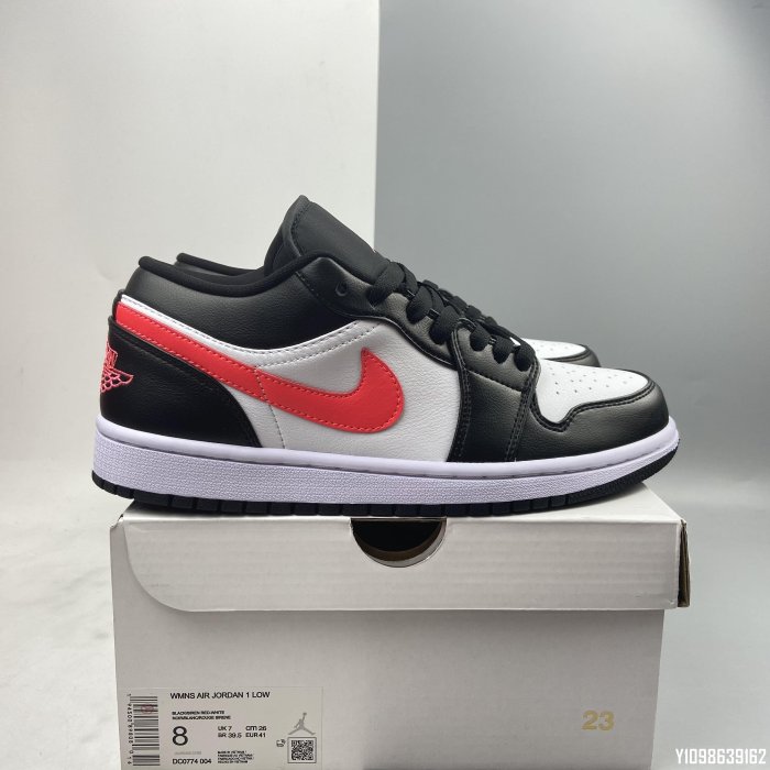Air Jordan 1 Low AJ1 DC0774-004 黑白紅 皮革 脚趾 防滑 減震 運動 籃球鞋 男款 | Yahoo拍賣